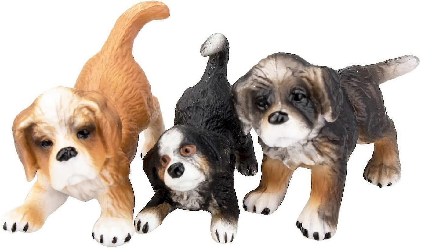 10pcs Dog Figurines Playset, Realistic Detailed Plastic Puppy Figures ...