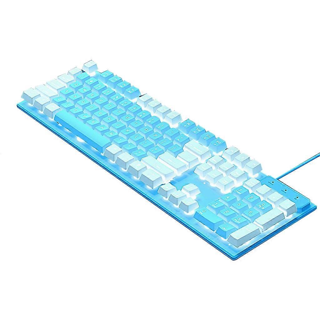 Wired Mechanical Gaming Keyboard 104 Keys Tea Switches Anti-Ghosting ...
