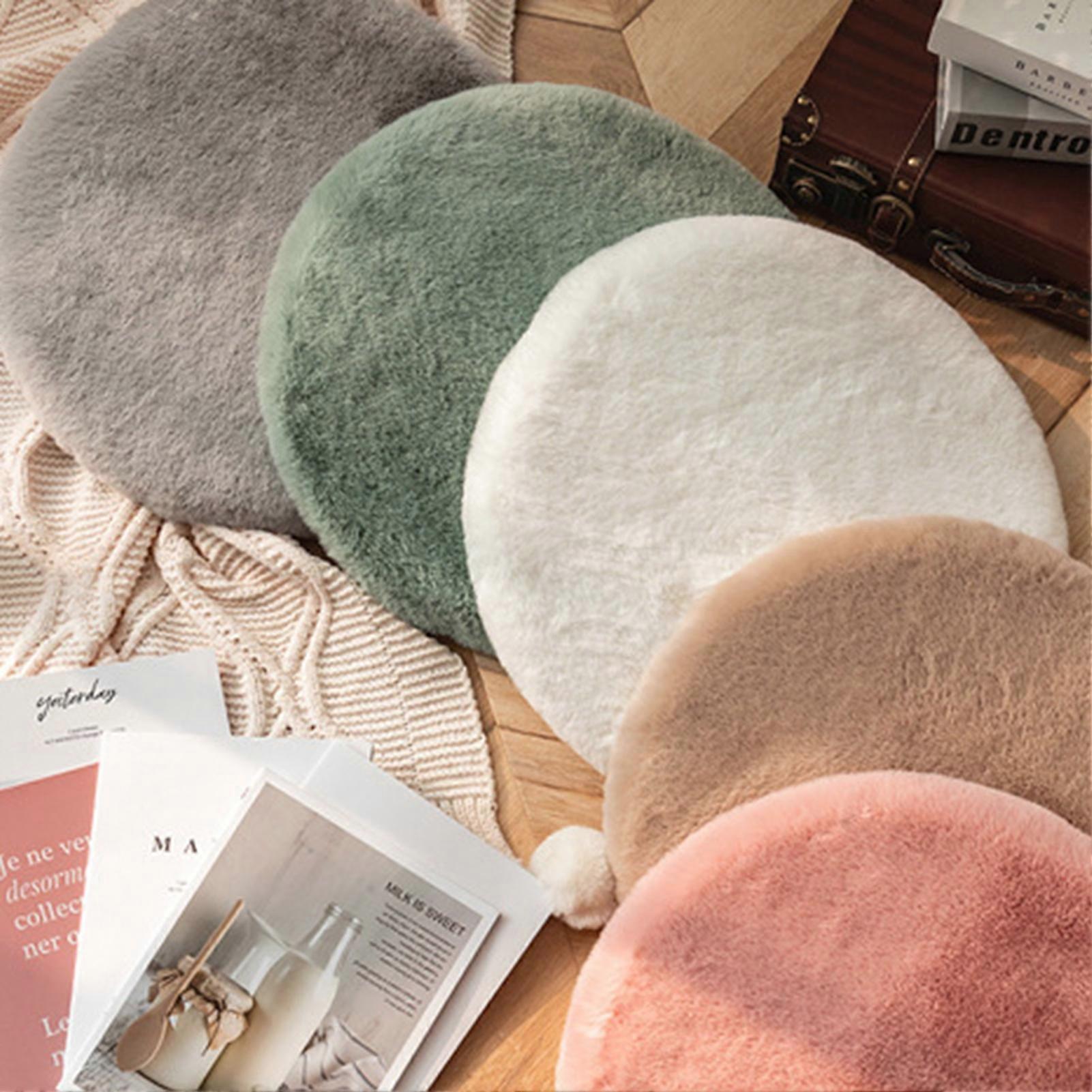 45cm Plush Seat Cushion Soft Imitation Rabbit Fur Thicken Keep Warm ...