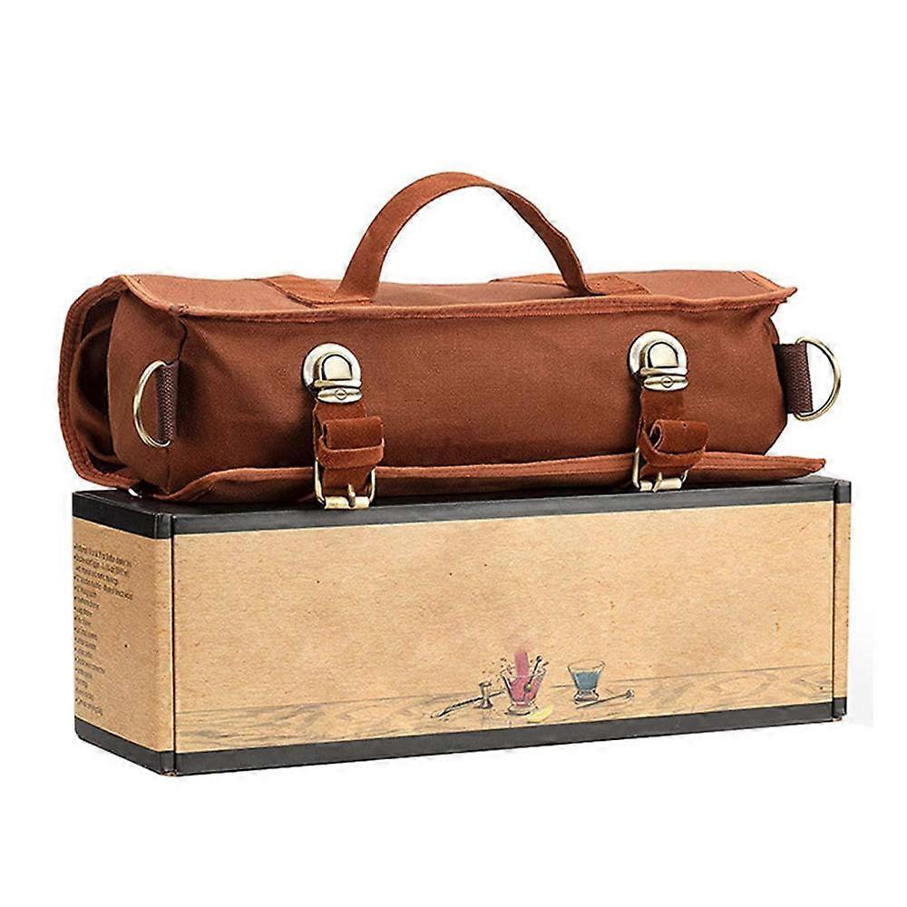 Portable Bar Canvas Tool Bag Professional Bartender Travel Bag Cocktail ...