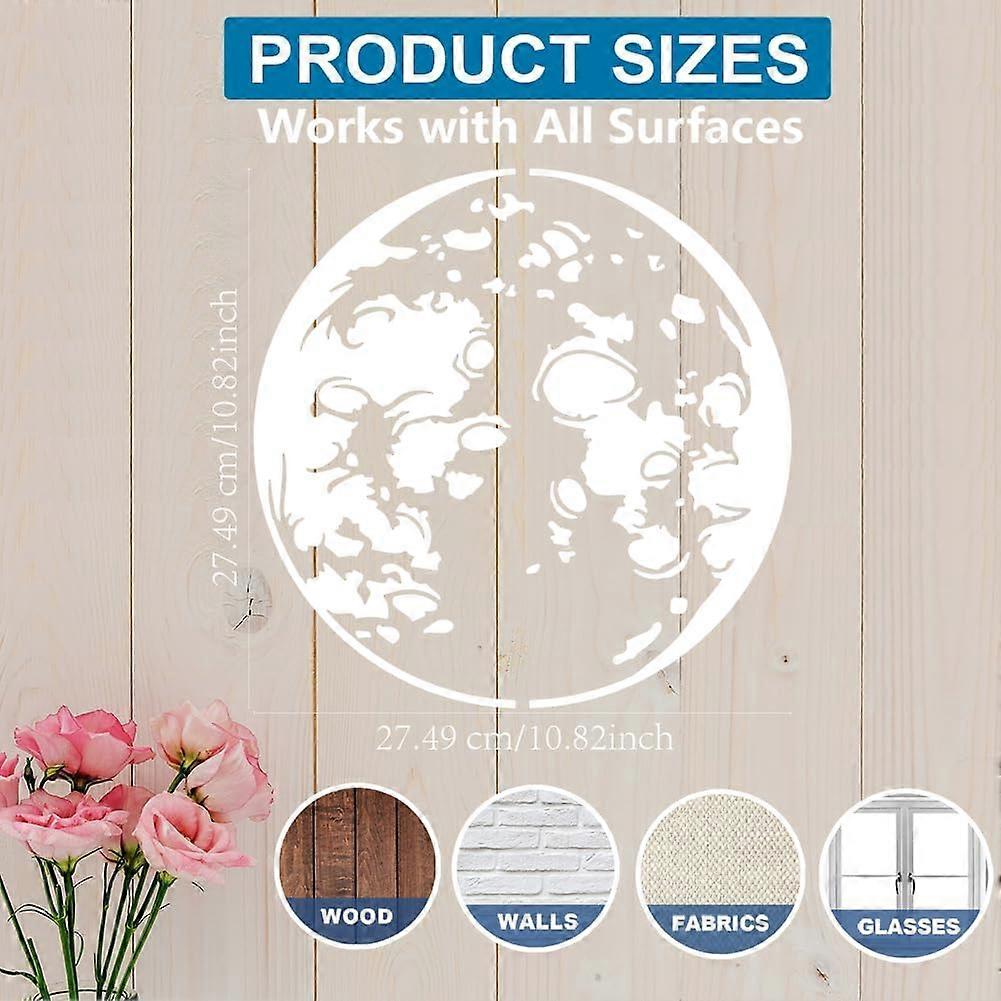 Moon Surface Painting Stencil 11.8x11.8inch Space Lunar Surface Planet ...