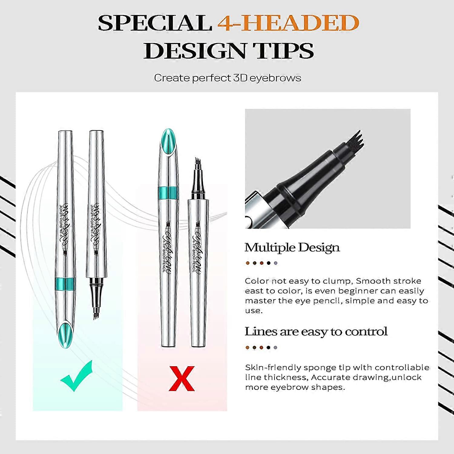 5pcs Eyebrow Pencil Eyebrow Microblading Pen Eyebrow Tattoo Pen Micro 4 ...
