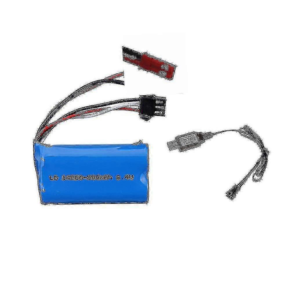 6.4v 500mah Li-ion Battery With Usb Charger Compatible Wltoys 18401 ...