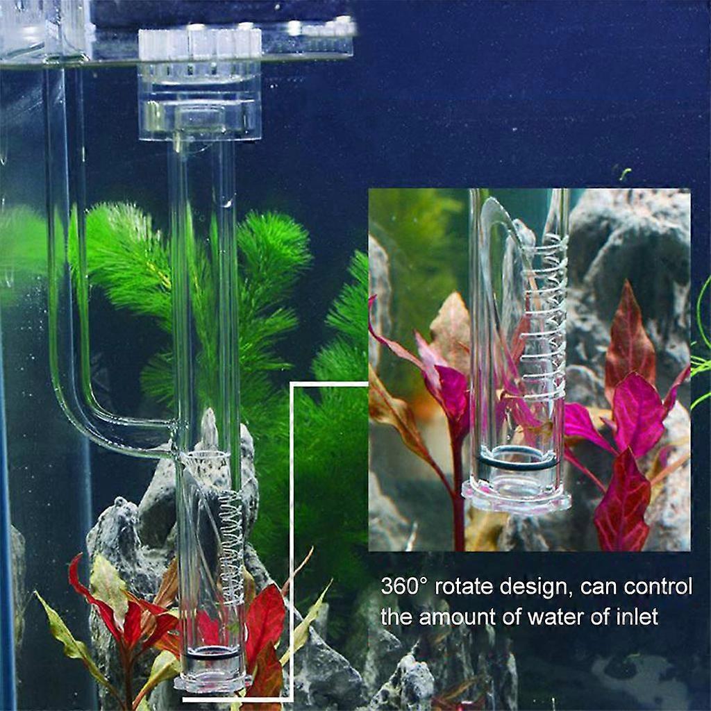 Glass Lily Pipe Skimmer Inflow Water Surface Flow Rate Adjustable Lily ...