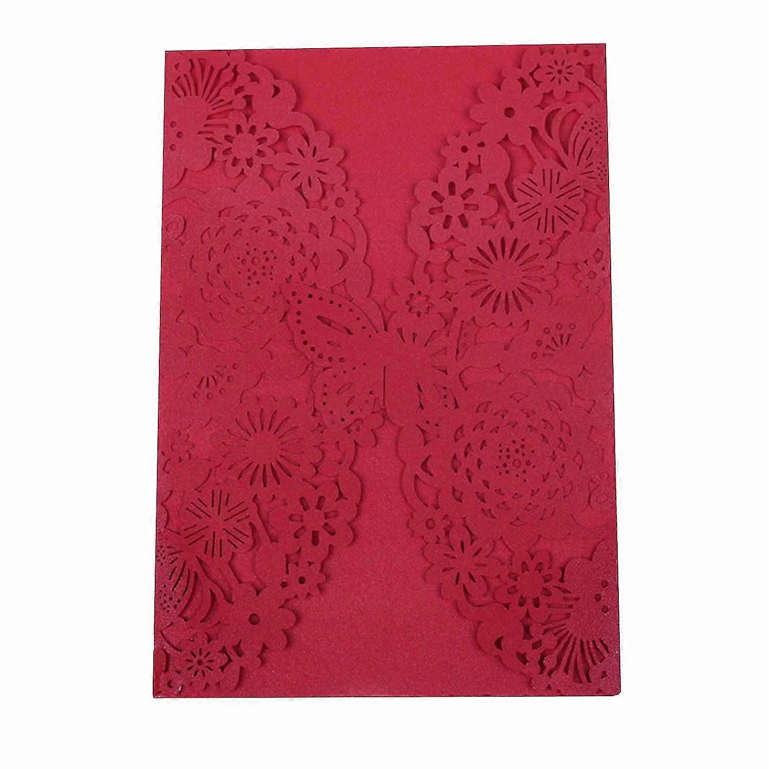 10Pcs/Set Delicate Carved Butterflies Romantic Wedding Party Invitation ...