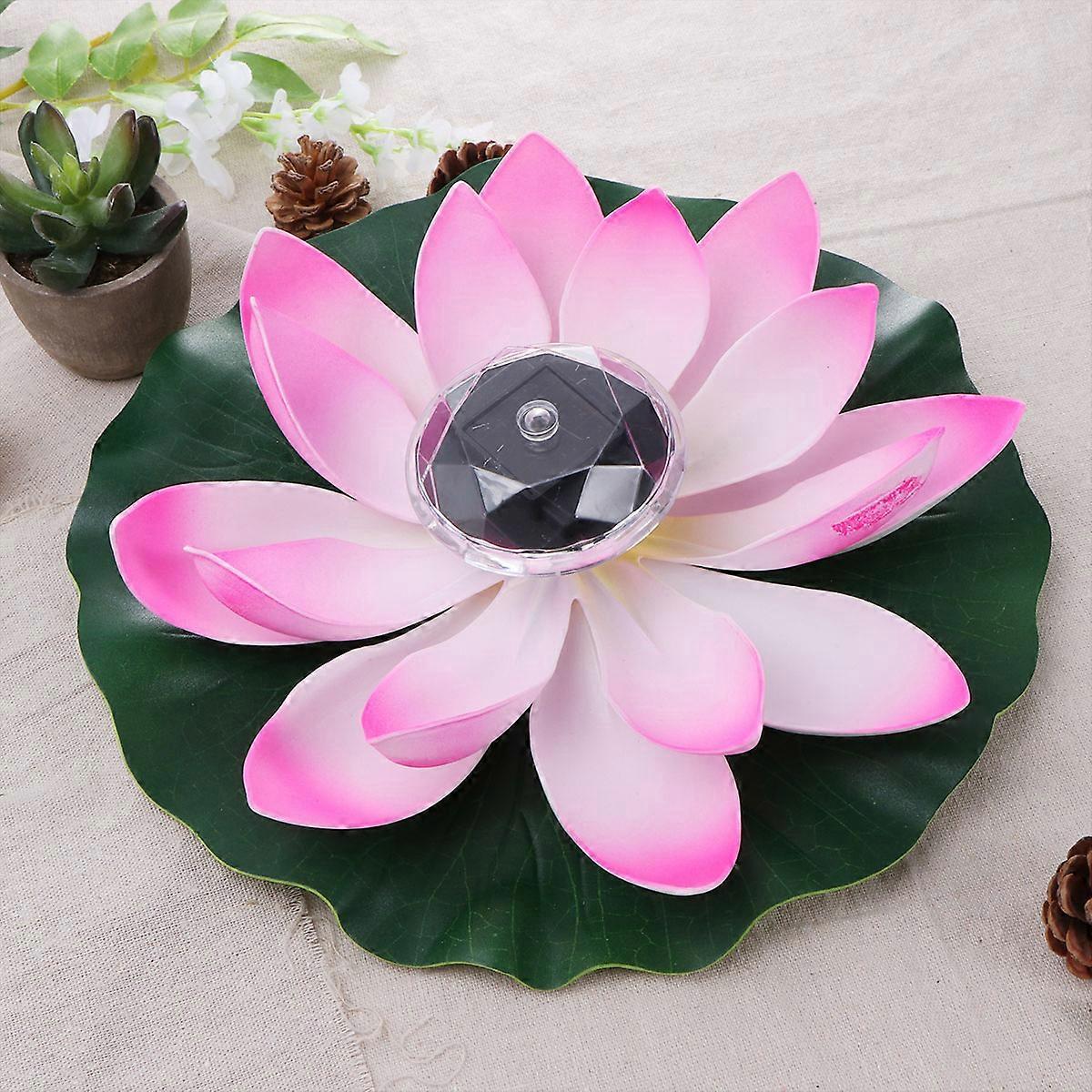 LED Solar Powered Colorful Elegant Lotus Decoration Flower Pool ...