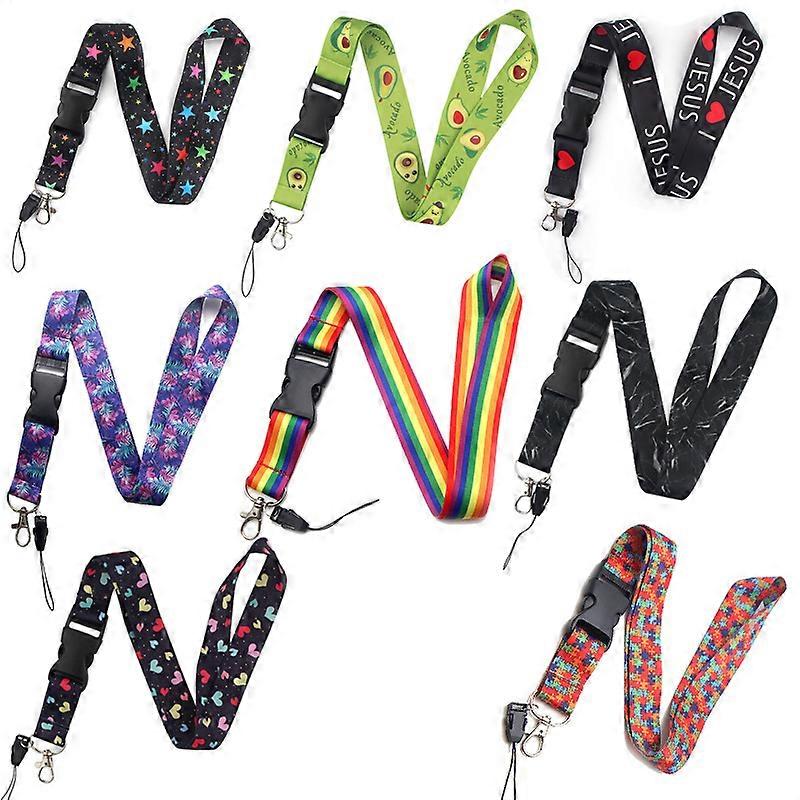 Keychain Lanyard For Keys - Detachable Premium Soft Fabric Neck Lanyard ...