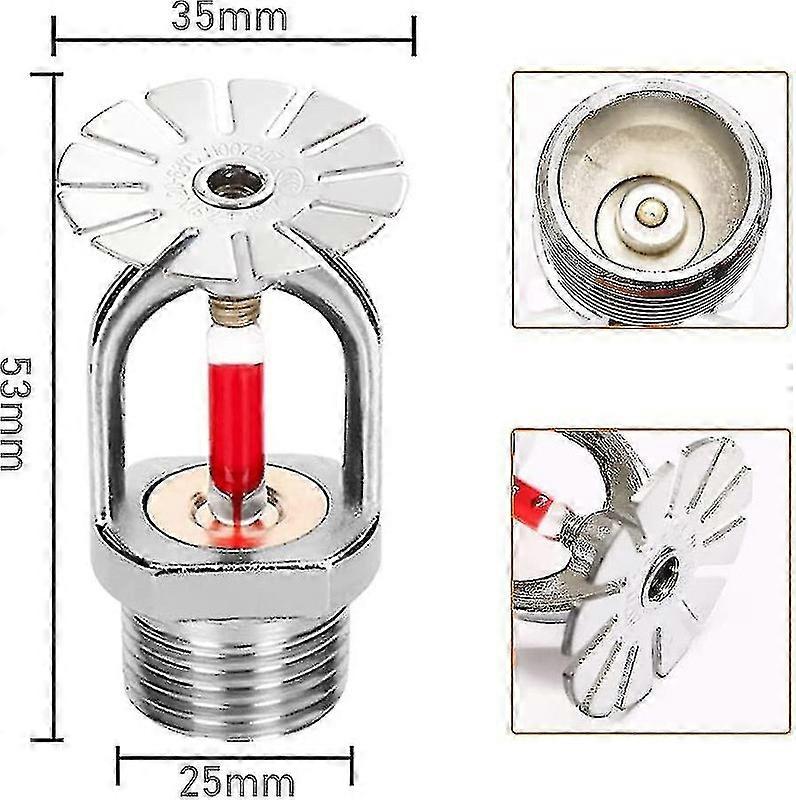 5pc Fire Sprinkler Head 3/4 Inch Pendent Type 155 Water Spray Down 68 ...