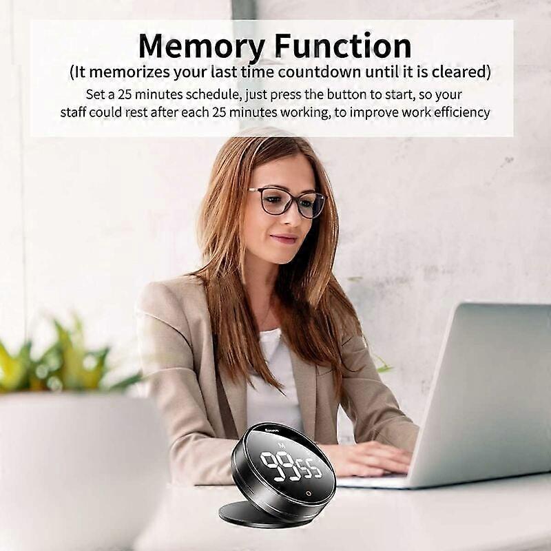 Baseus Kitchen Timer LED Digital Timer Magnetic Countdown, 3 Levels Adjustable Volume, Rotation ...