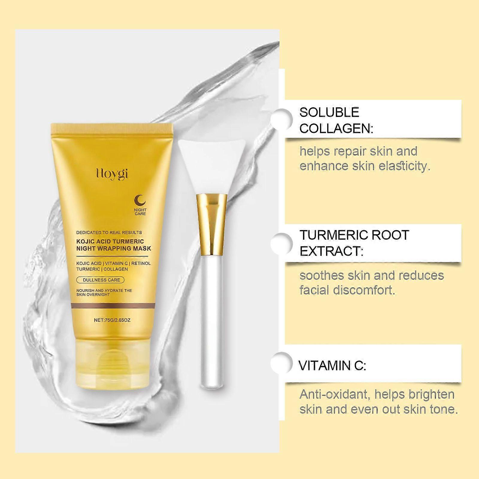 Turmeric Overnight Wrapping Peel Off Mask, Turmeric Night Wrapping Mask ...