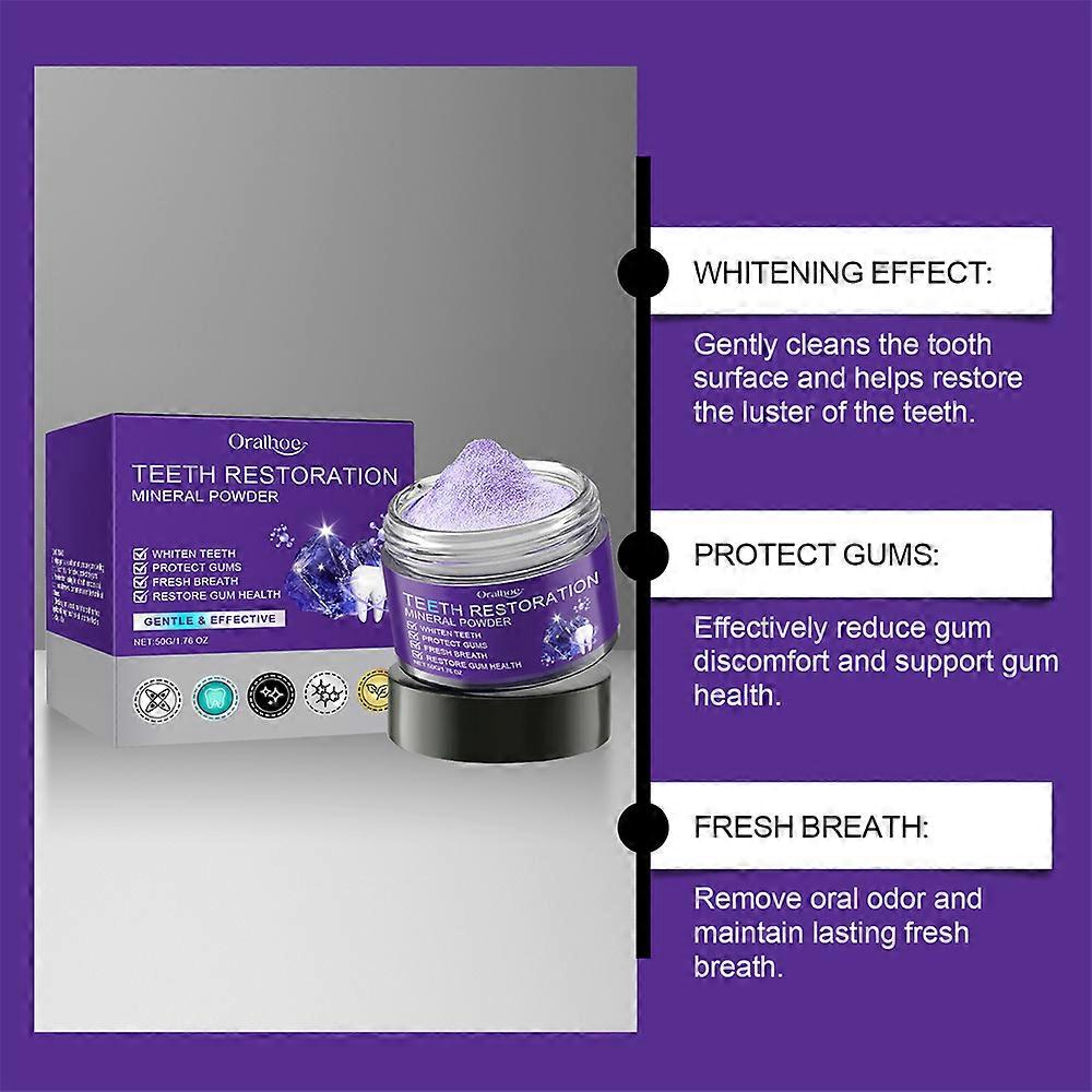 Teeth Restoration Mineral Powder Teeth Whitening Remove Stain Oral ...