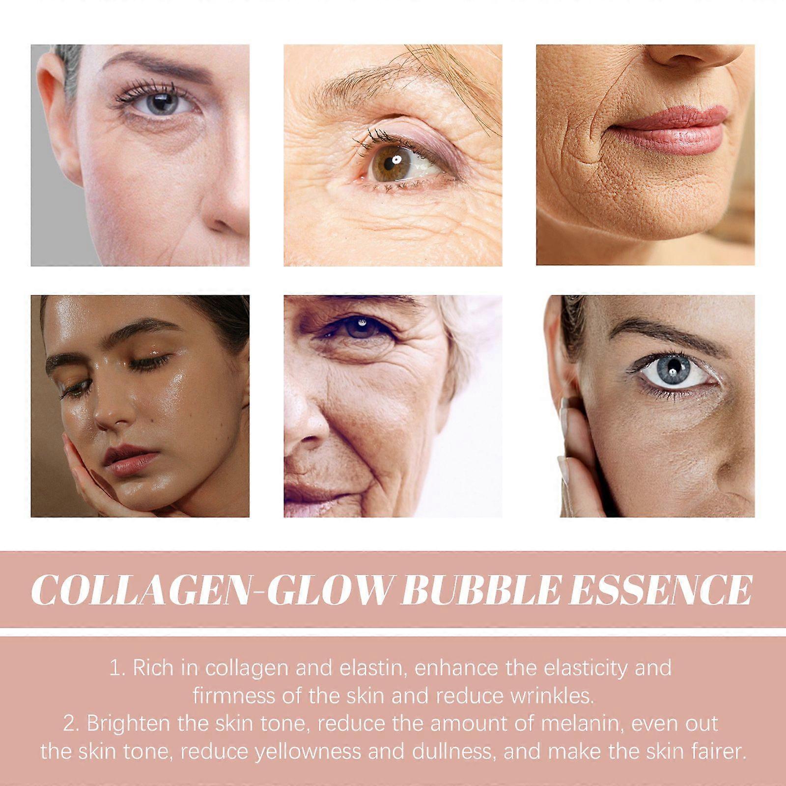 Collagen Light Bubble Essence, Repair Dark Firm Face Skin Anti-wrinkle ...