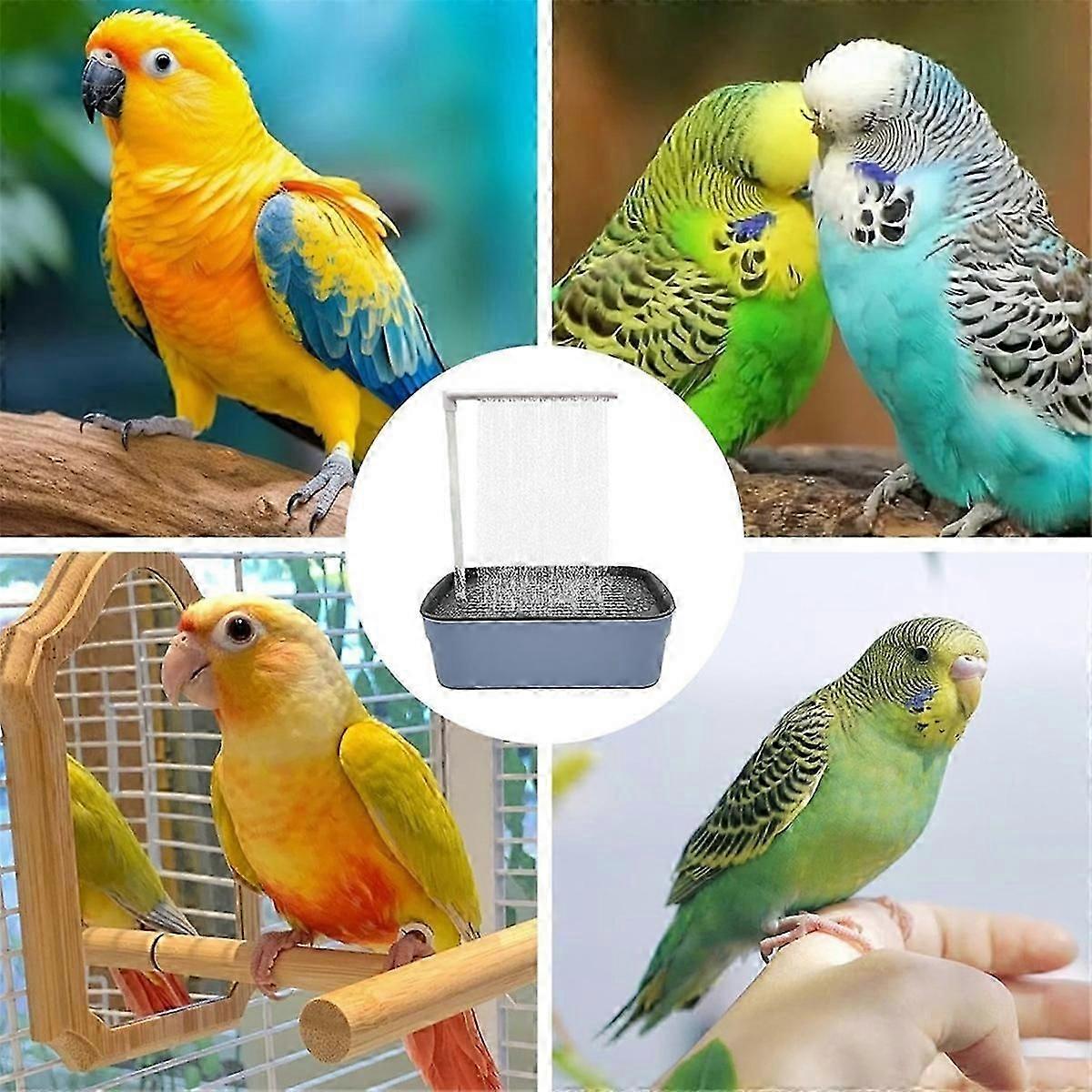 Bird Shower Tub Parrot Automatic Bath Pet Circulating Water Bath Tub ...