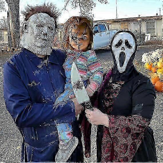 Fun World Ghost Face Bloody Bling Mask Costume, Scary Halloween Costume ...