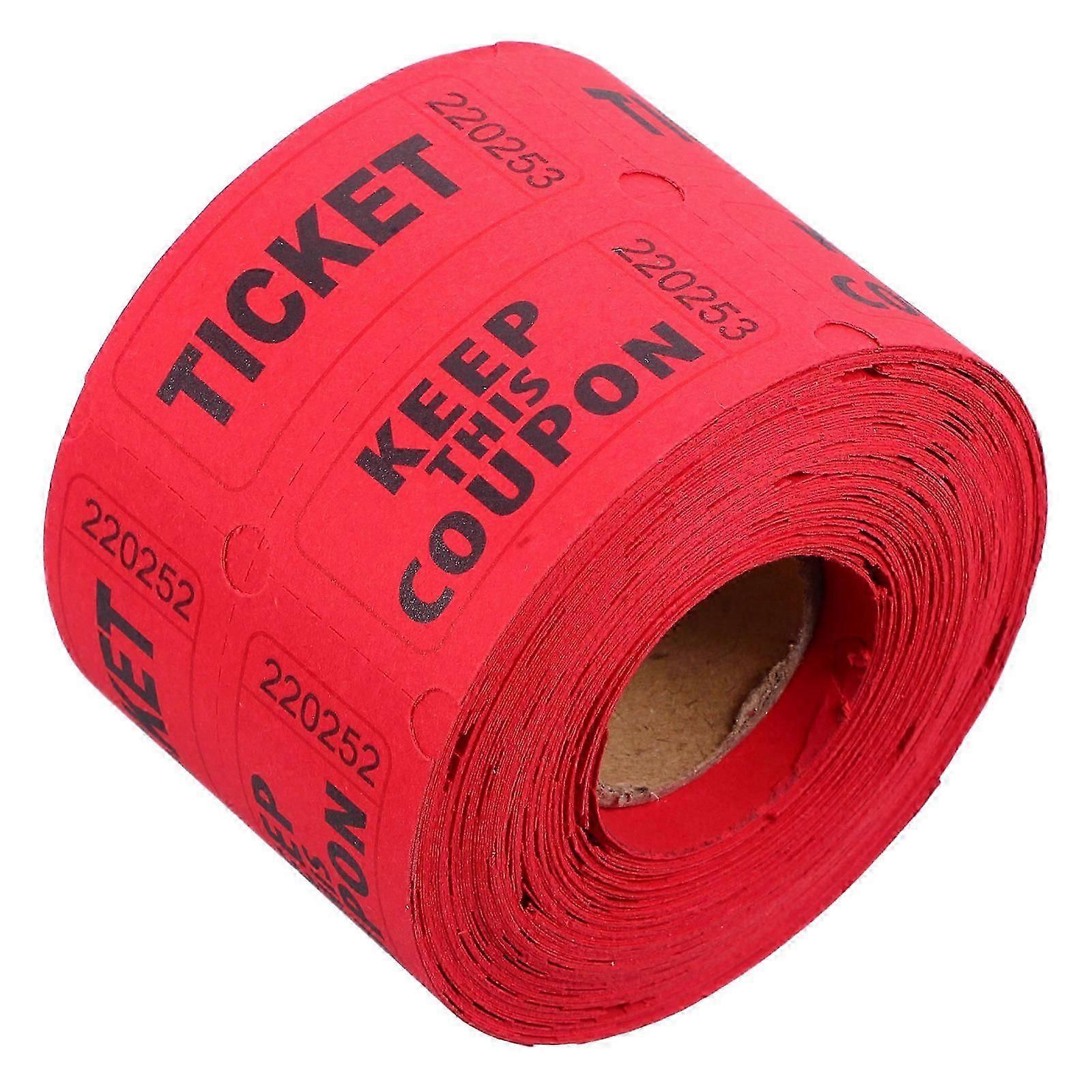 Red Raffle Tickets Roll for Celebrations and Parties 500Pcs Paper ...