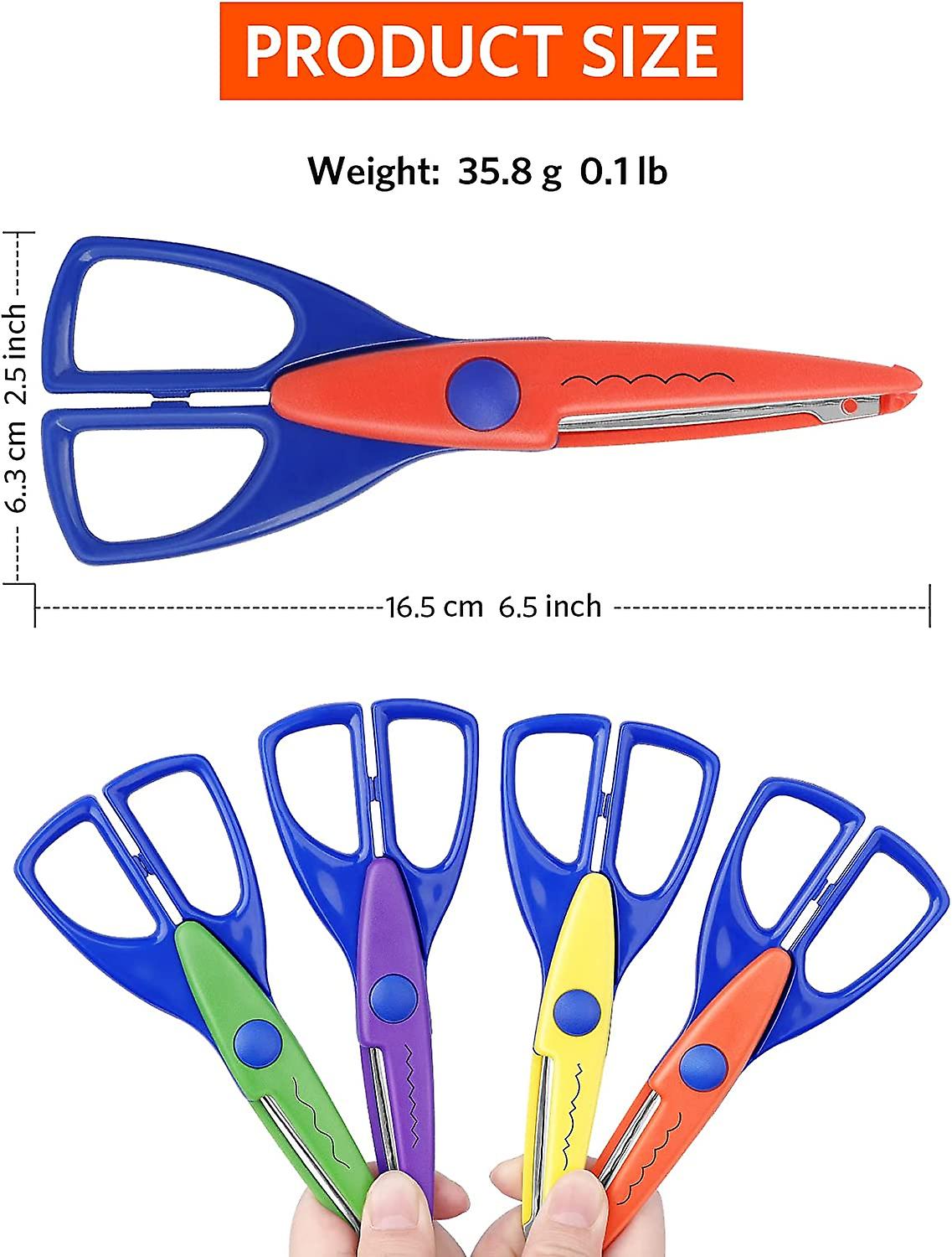Kids Craft Scissors, Safety Children Scissors For Crafts, Scrap-booking ...