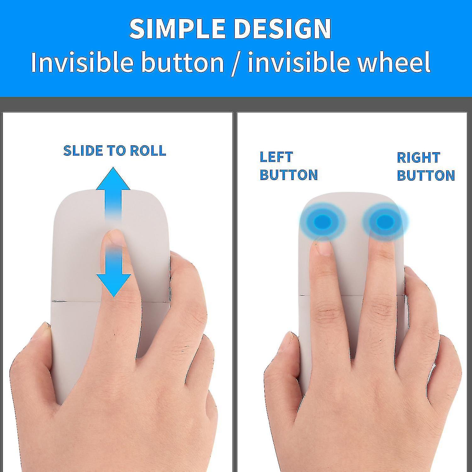 Bluetooth 4.0 /5.0 Folding Wireless Mouse Arc Touch Roller Computer ...