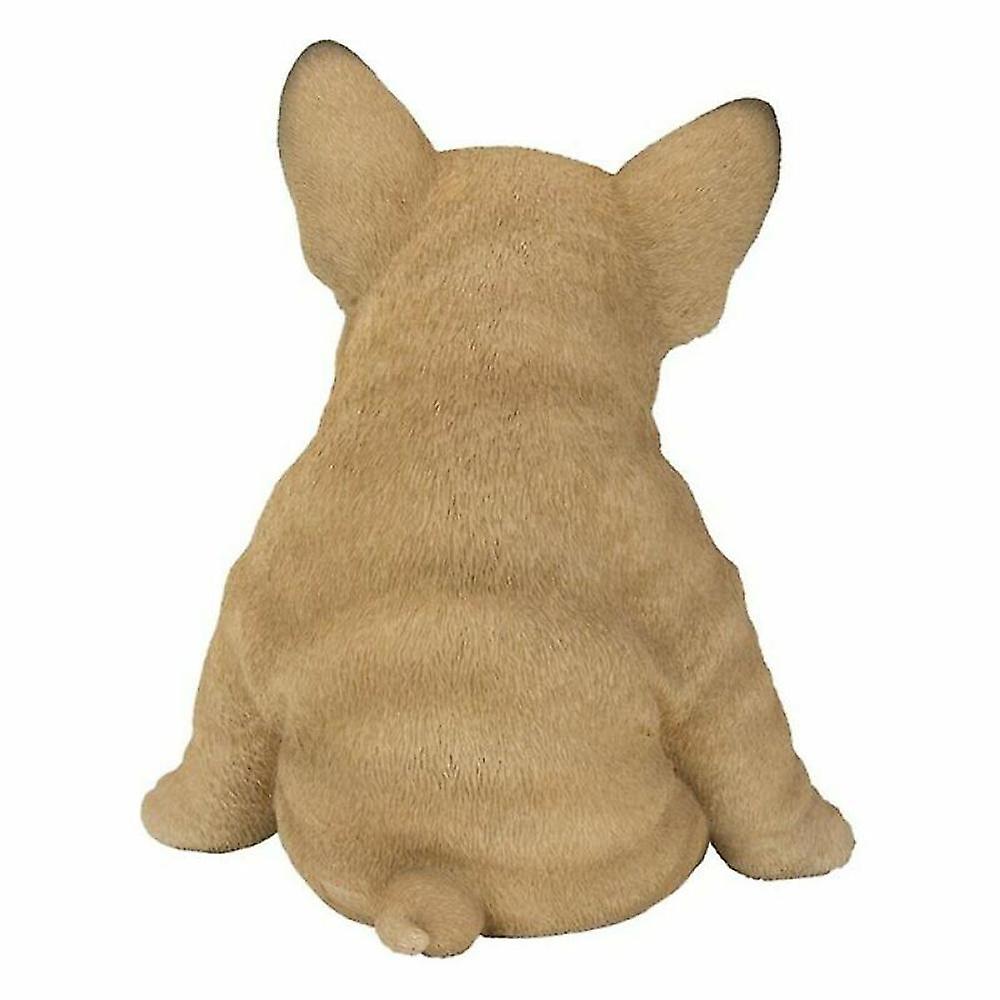 Fransk bulldogg skulptur prydnad hund staty figur utomhus trädgård ...
