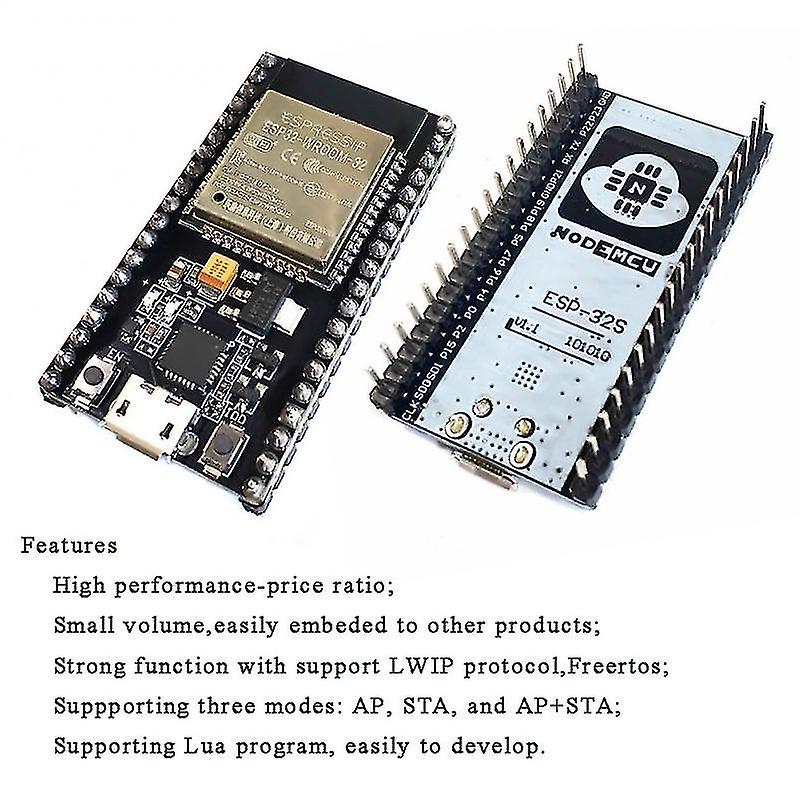 Wireless Nodemcu-32s Lua Wifi Iot Development Board Esp32s Esp32-wroom-32 Dual-core Wireless ...