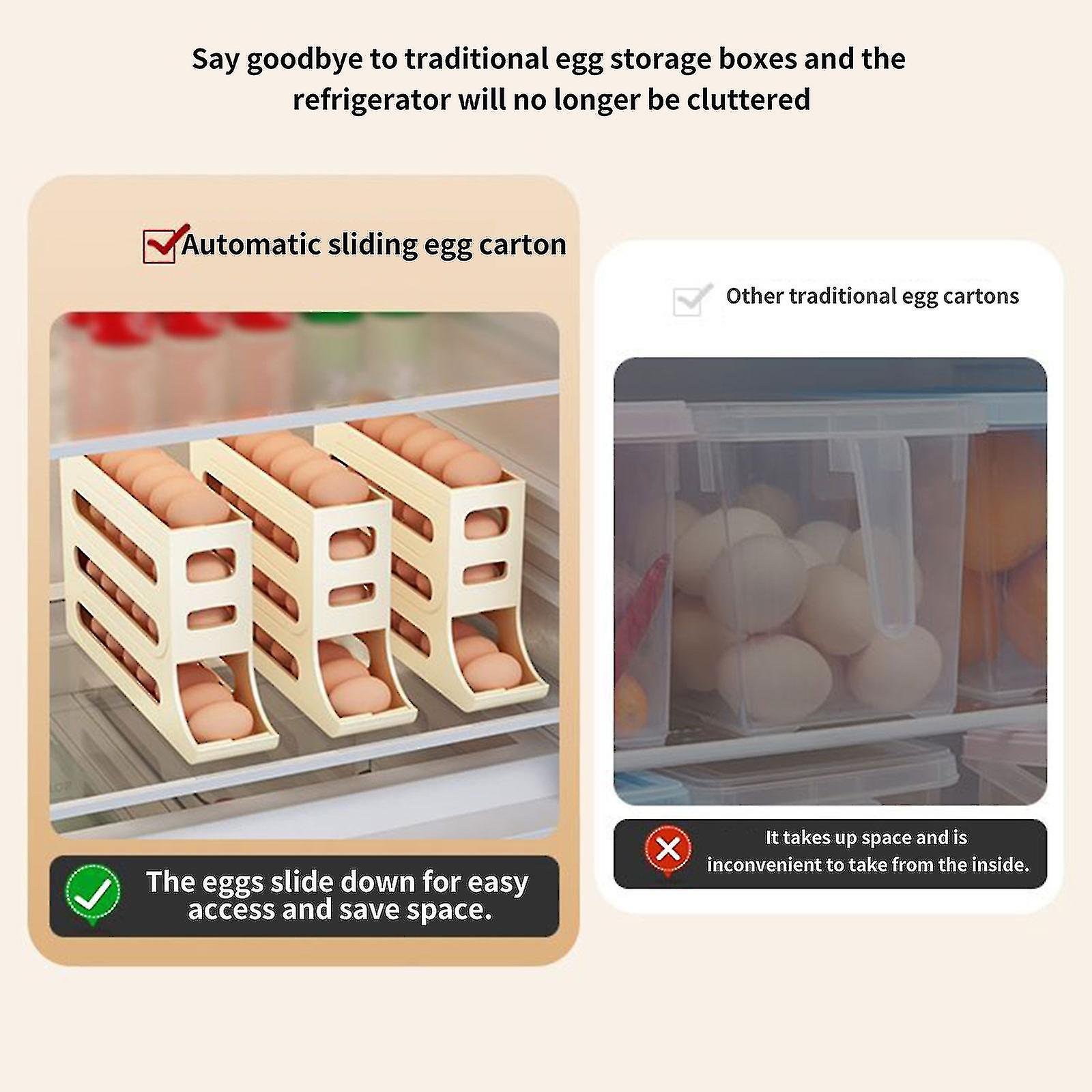 Egg Dispenser Removable Egg Storage Box 4 Tier Egg Holder Automatic ...