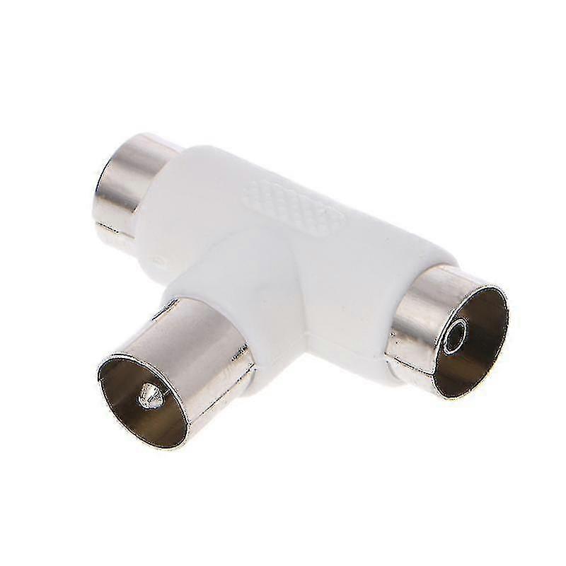 2-Way TV Coaxial Cable Splitter (Male to 2x Female) | Fruugo UK