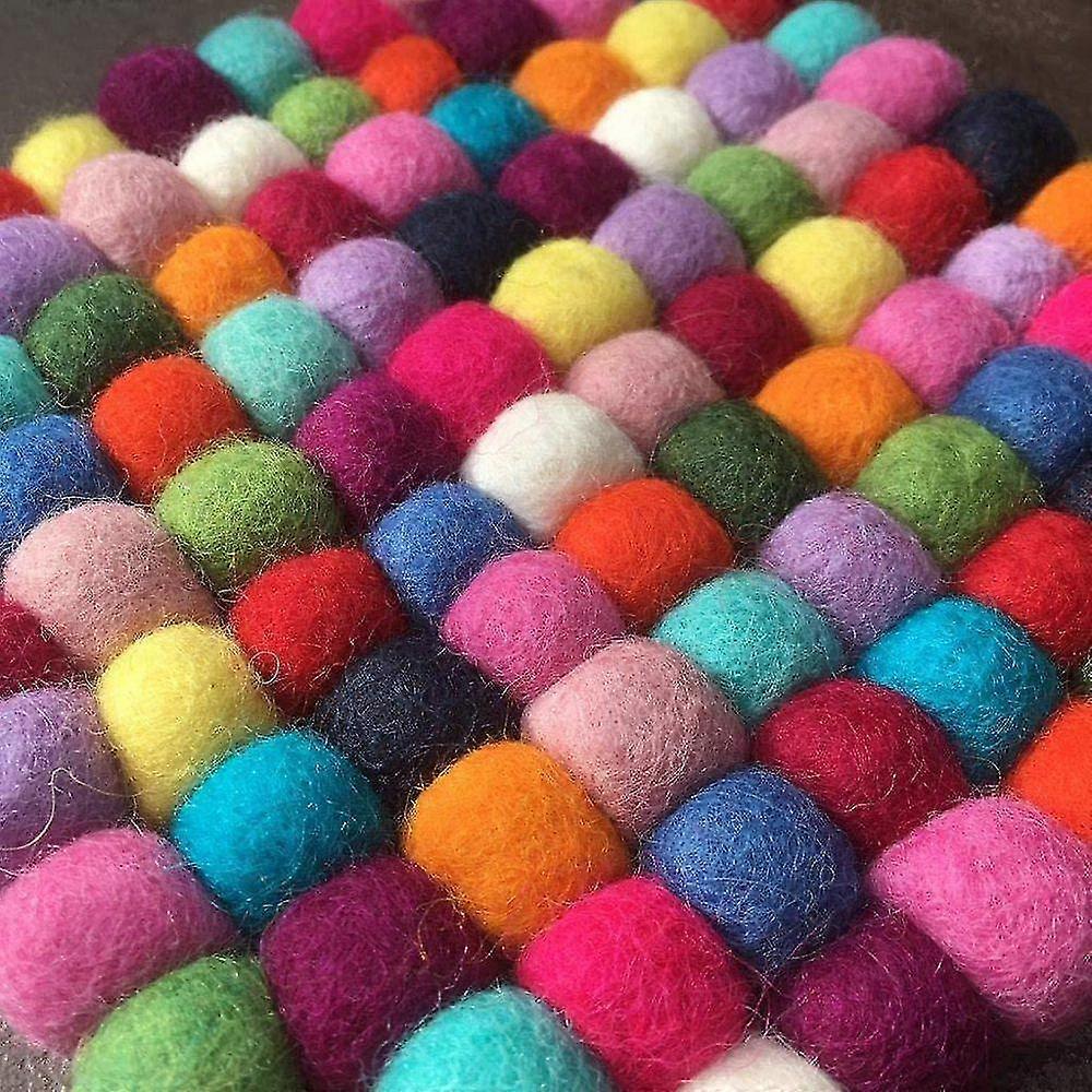 AHHA Yoga with Round Felticrafts Pot Coasters Made of Felt Handmade ...