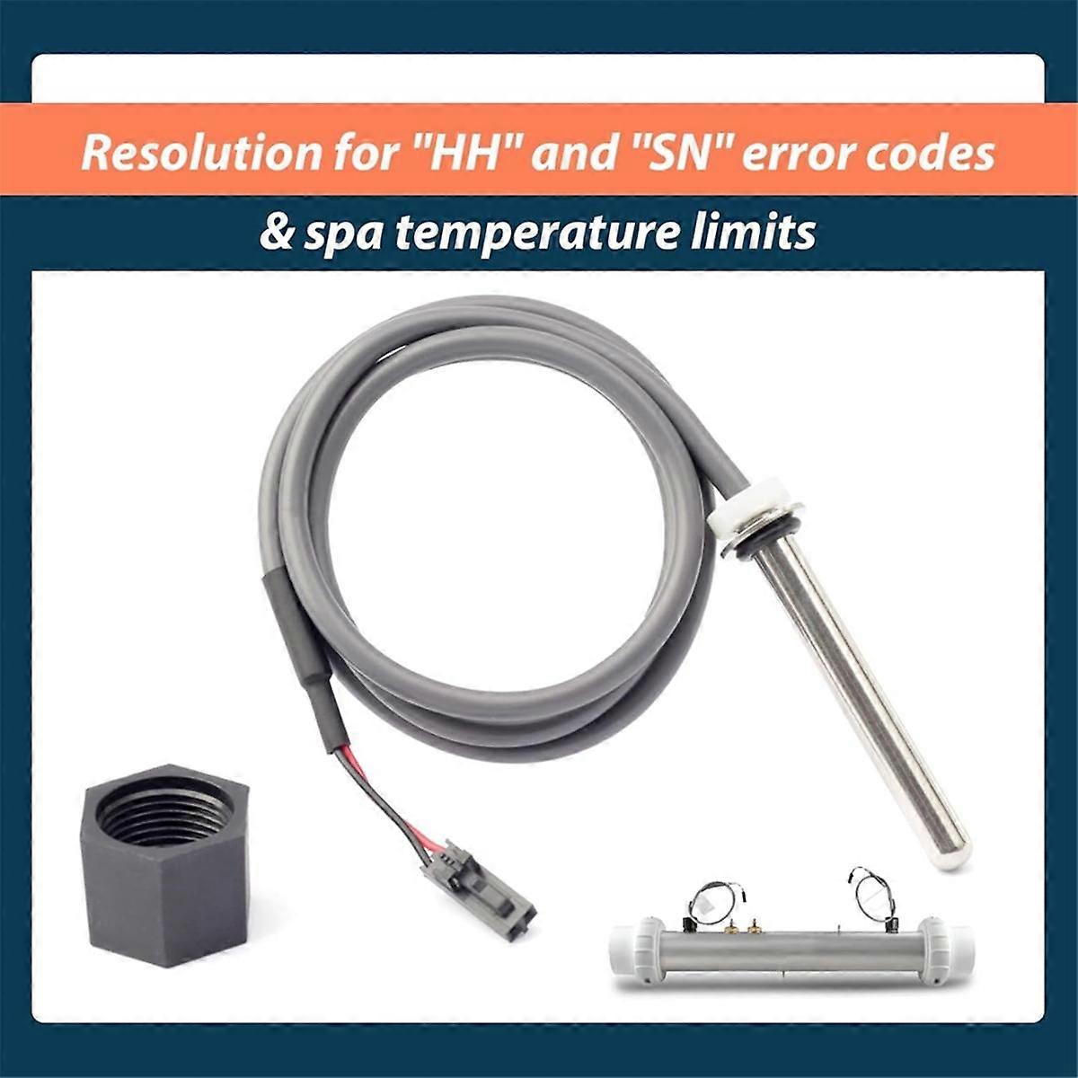 Hot Tub Sensor for Spa Heater M7 System with 24inch Cable Temp/High ...