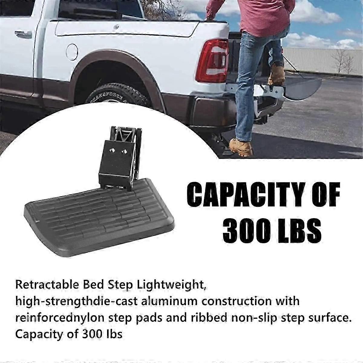 Retractable Back Rear Bumper Foot Step T-Step BedStep for 2012-2021 ...
