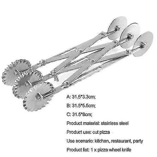 Dough Divider Stretchable Reusable Round Safe 2 Heads 3/5/7 Wheels ...