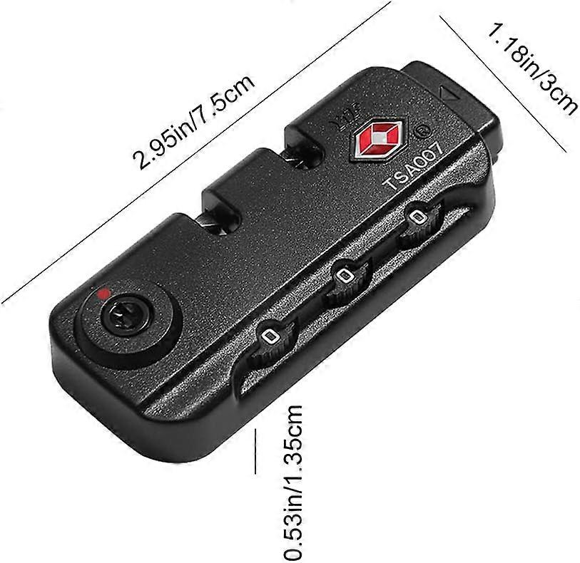 Luggage Locks Travel Locks for Luggage Lock TSA007 Zipper Bags Fixed ...