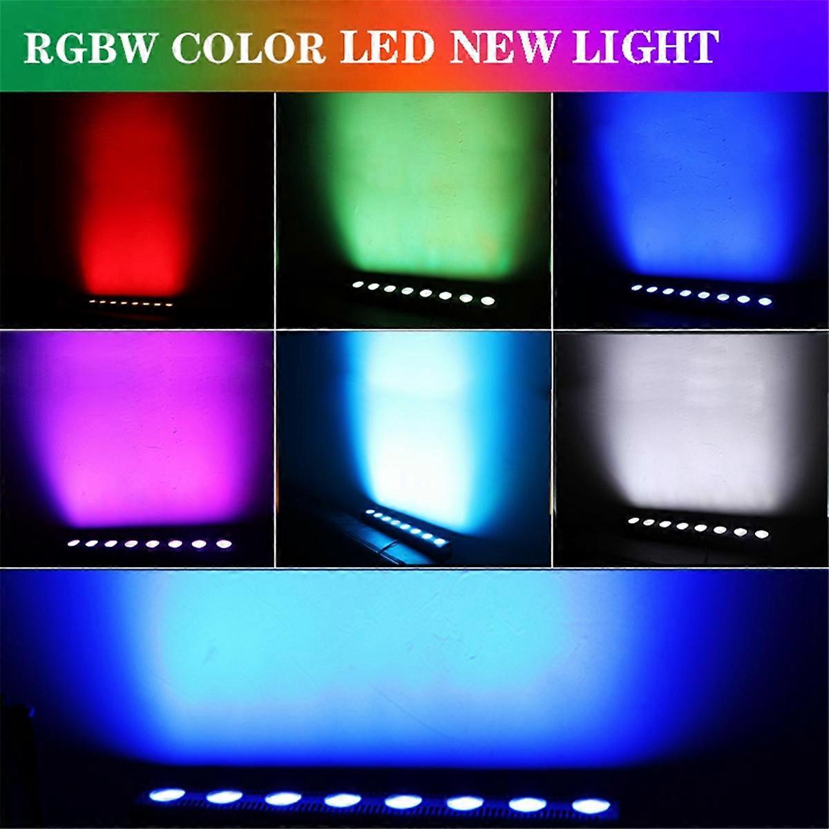 8 LED RGBW 4IN1 Wall Wash Lamp DJ Disco Par Stage Light Effect for ...