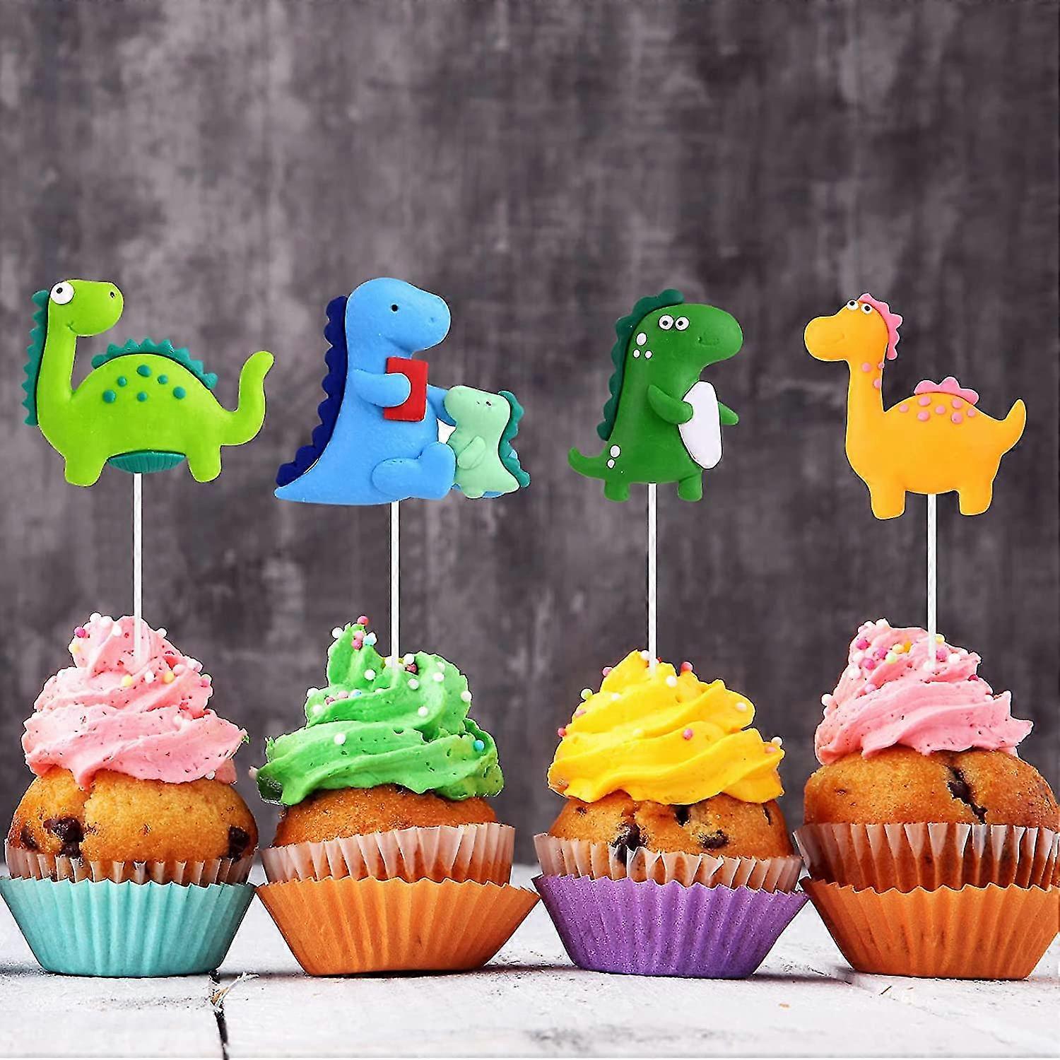 Kids Cake Toppers, 4 Pieces Birthday Cake Toppers, Mini Cake Topper ...