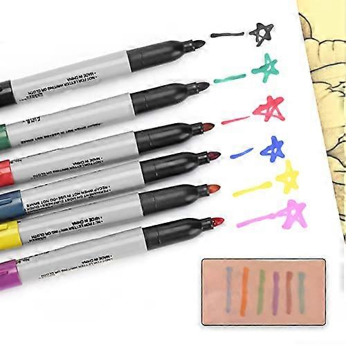 Tattoo Marking Pen, 12 Colors Temporary Tattoo Markers For Skin ...