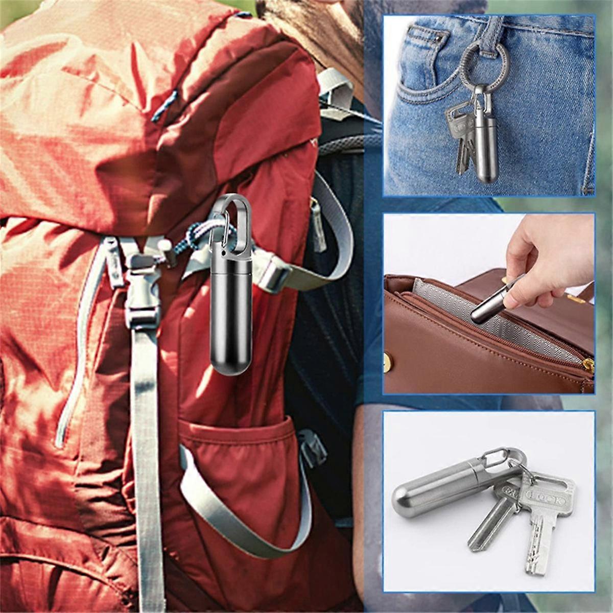 Portable Mini Stainless Steel Sealed Capsule Waterproof Pill Box ...