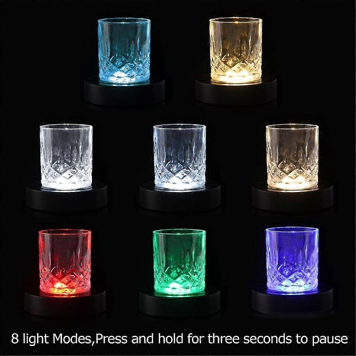 Round Stand Led Rotating Display Stand Base for Crystals Lighted Base 8 ...