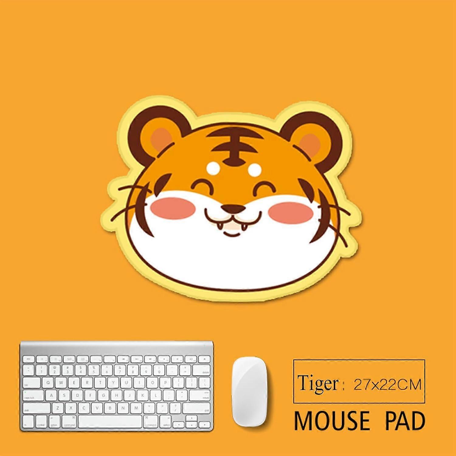 Tiger Shape Mouse Pad Cute Office Mouse Mat Cartoon Design for Computer ...