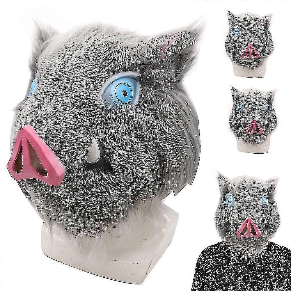 Halloween Demon Slayer Hashibira Inosuke Mask Party Props_z | Fruugo UK