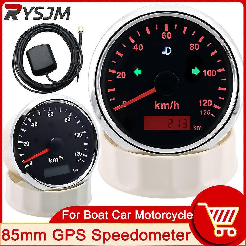 HD New 85mm GPS Speedometer 200kmh 120kmh Speed Gauge Digital Odometer ...