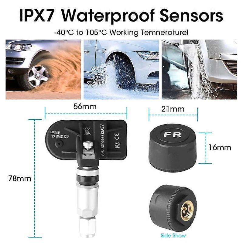 Motor Vehicle Sensors JMCQ USB Android TPMS Car Tire Pressure Alarm Monitor System For vehicle ...