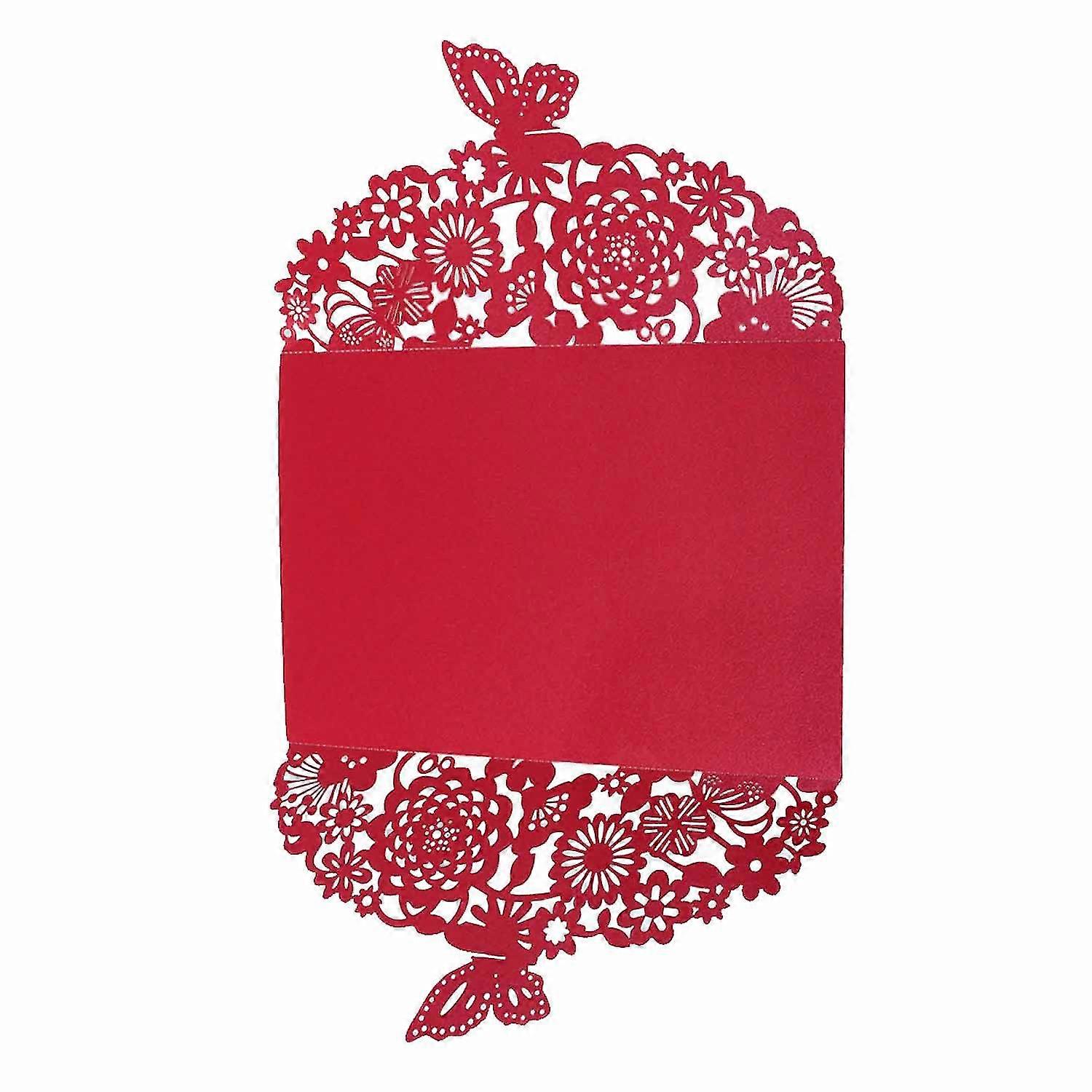10Pcs/Set Delicate Carved Butterflies Romantic Wedding Party Invitation ...