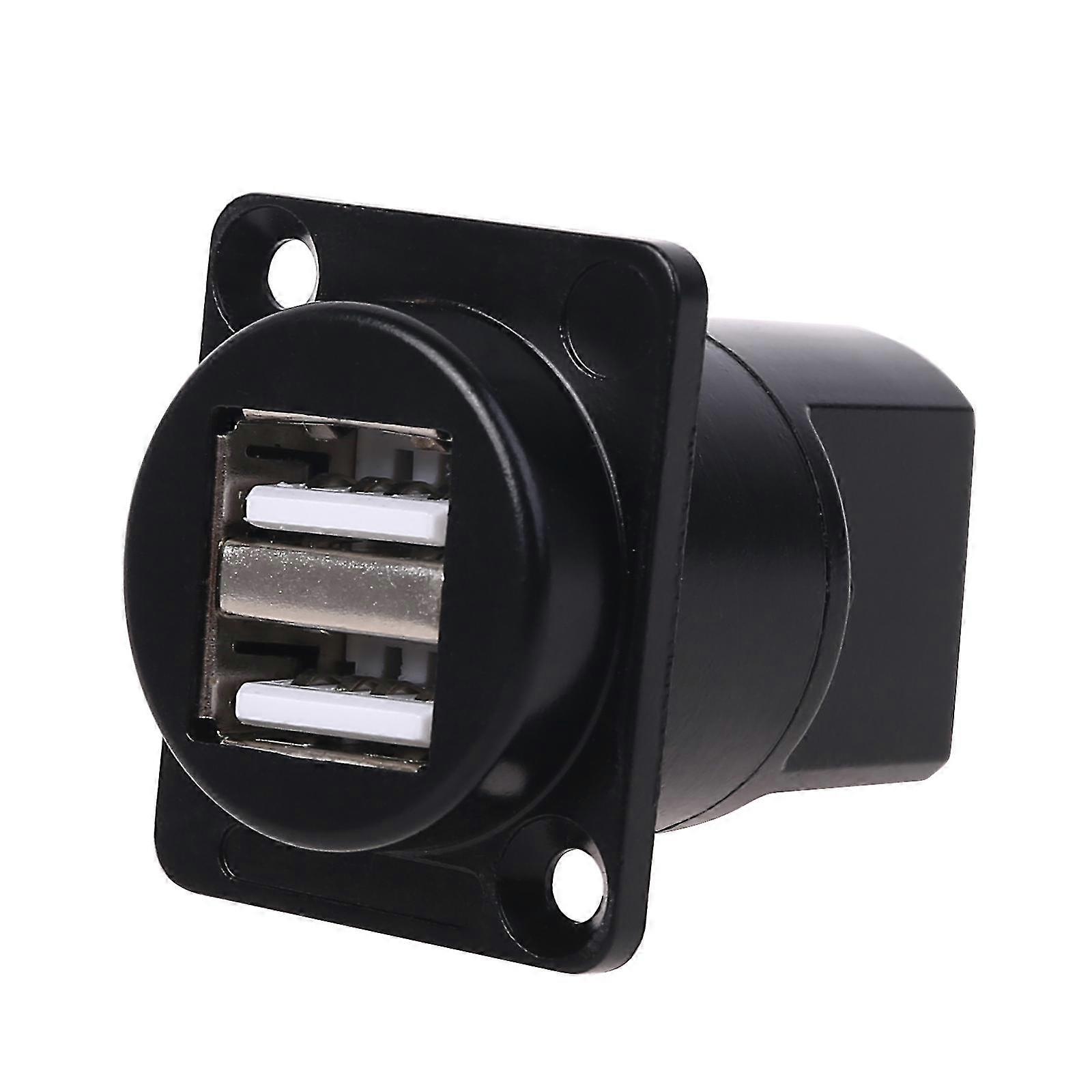 D Type Socket Metal Usb 2.0 Socket Female To Female Usb Connector Panel ...