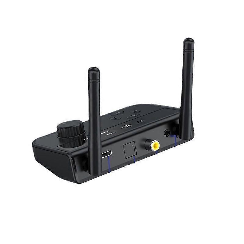 Multipoint Bluetooth 5.3 Audio Transmitter Receiver 3.5mm AUX 2 RCA Stereo Music Wireless ...
