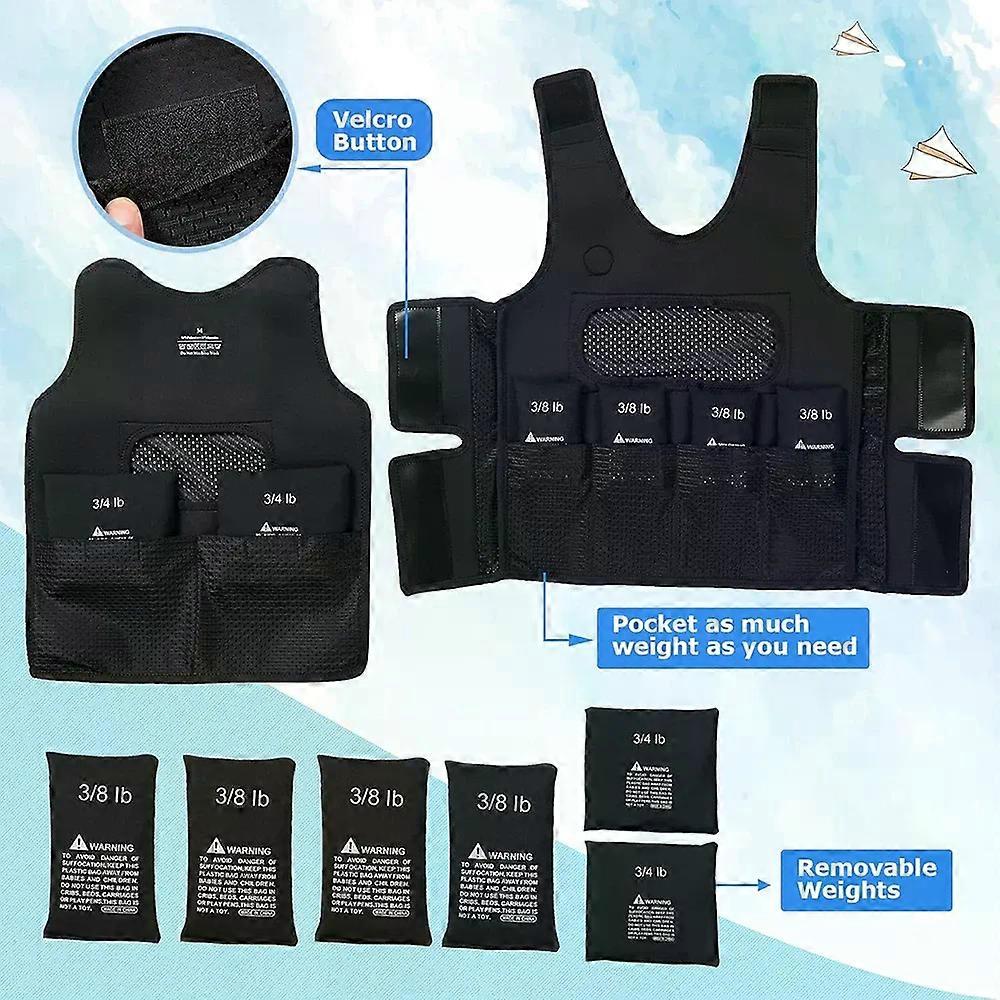 Weighted Vest for Kids Adjustable Weights for Kids Provide Deep ...