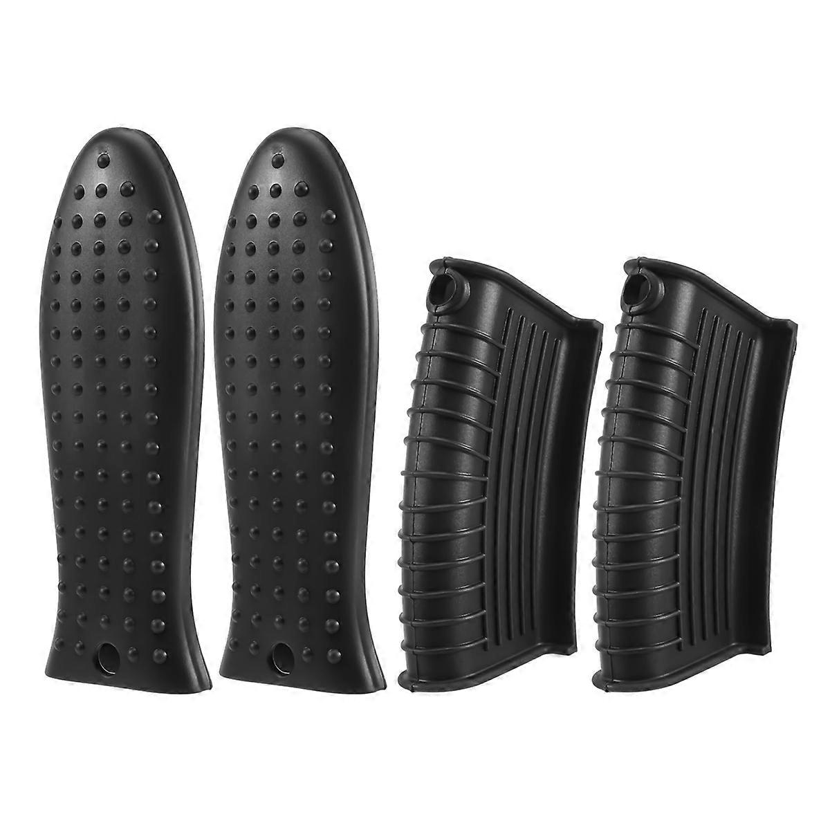 Cast Iron Skillet Handle Covers Set Non-Slip Silicone Pot Holder ...