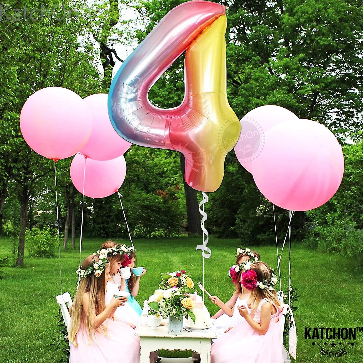 Huge, Rainbow Number 7 Balloon - 40 Inch | 7 Balloon Number For 7th ...