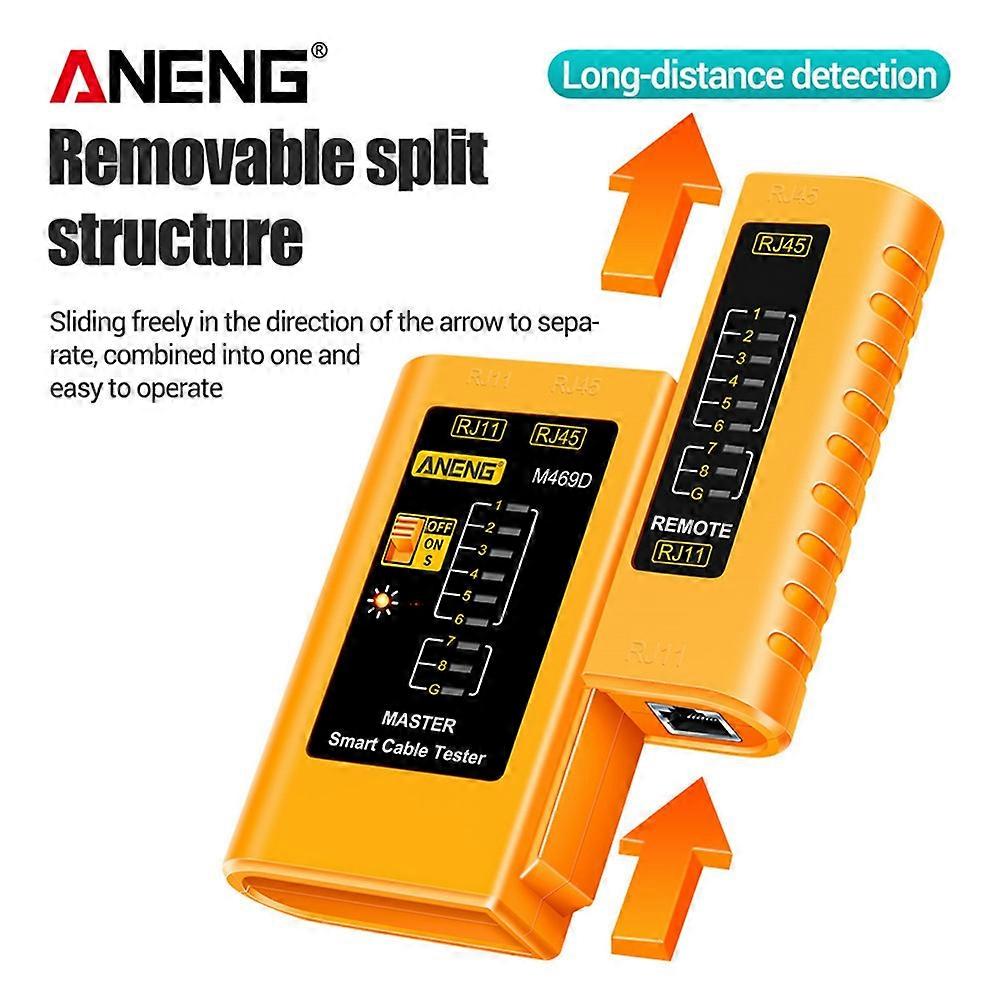 M469D Network Analyzer Tester Cable Tester RJ45 RJ11 RJ12 CAT5 UTP LAN ...