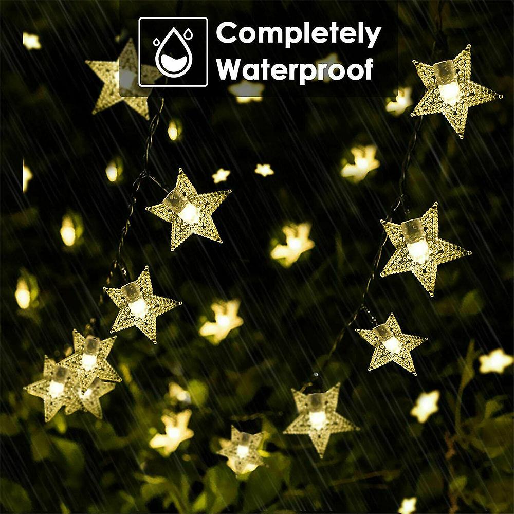 Solar Led Star Outdoor Garden Decorative String Lights | Fruugo UK