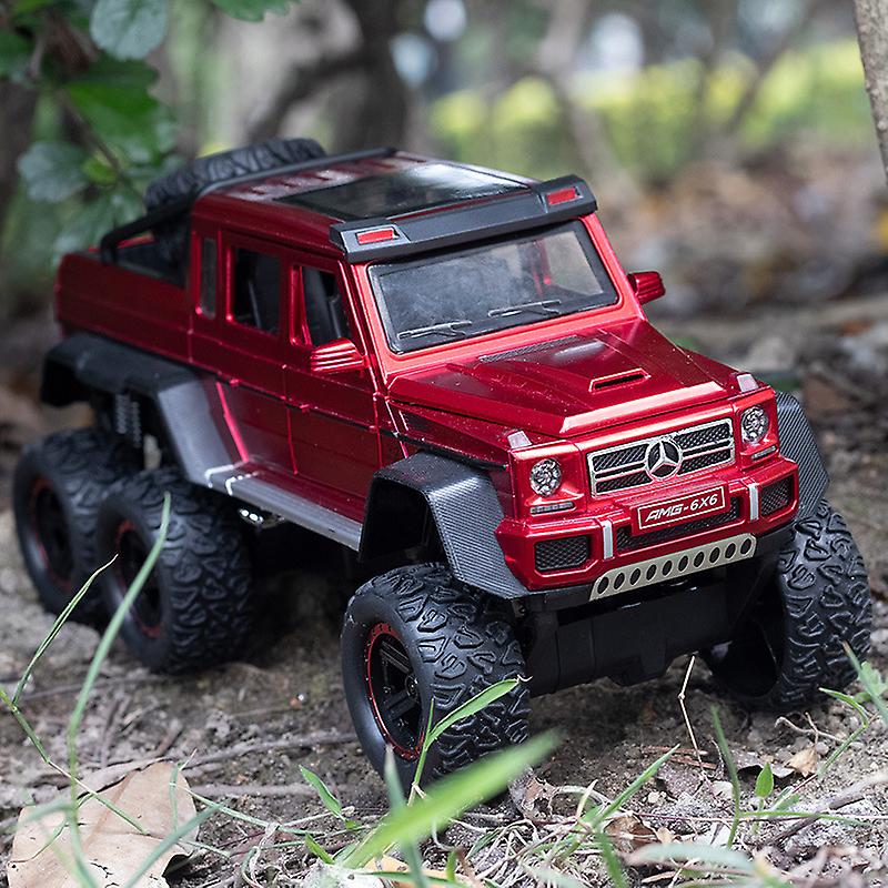 Benz G63 6x6 Alloy Pull Back Model Car Simulation Sound And Light Can ...