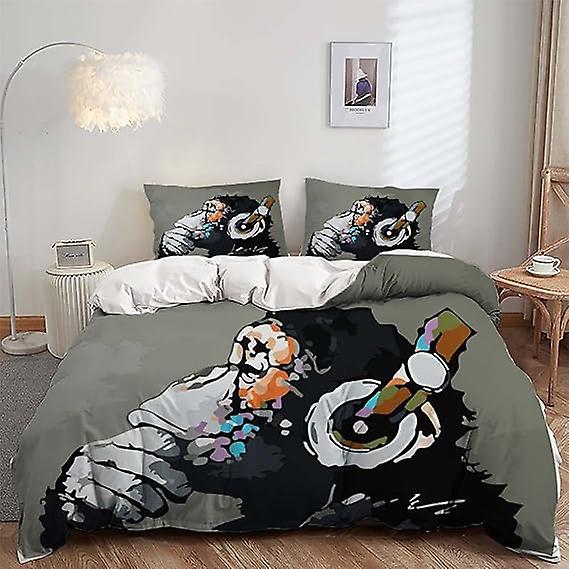 Cute Monkey Bedding Duvet Cover Set For Kids Quilt Cover And Pillowcase ...