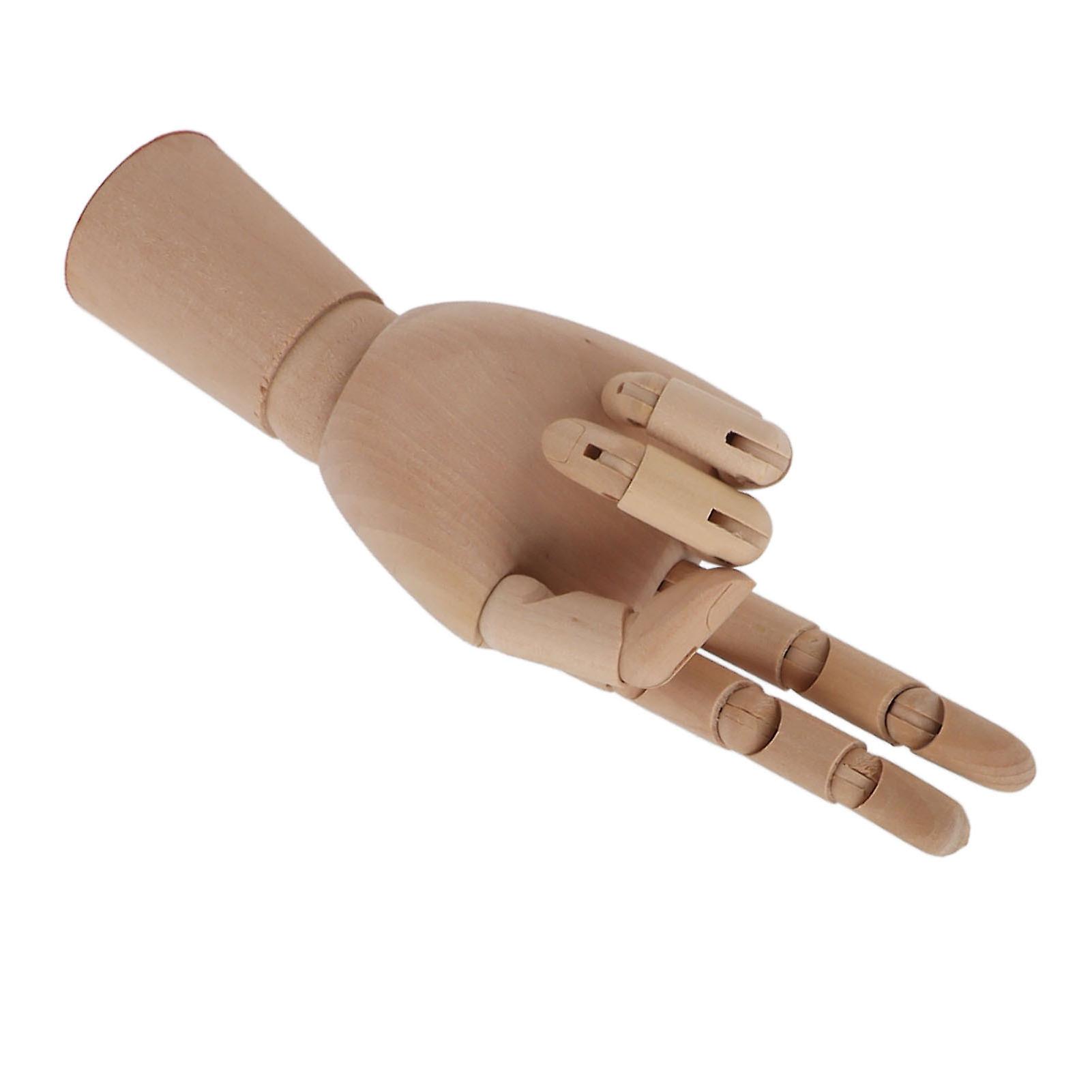 Flexible Wooden Hand Model Moveable Wooden Artists Manikin Hand Figure ...
